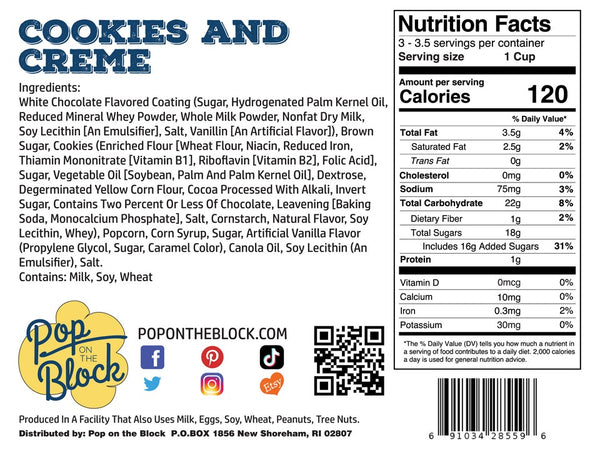 Cookies & Cream Popcorn – PopOnTheBlock